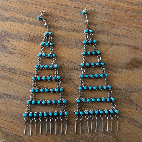 April Haloo | Jewelry | Vintage Zuni April Haloo Turquoise And Silver ...